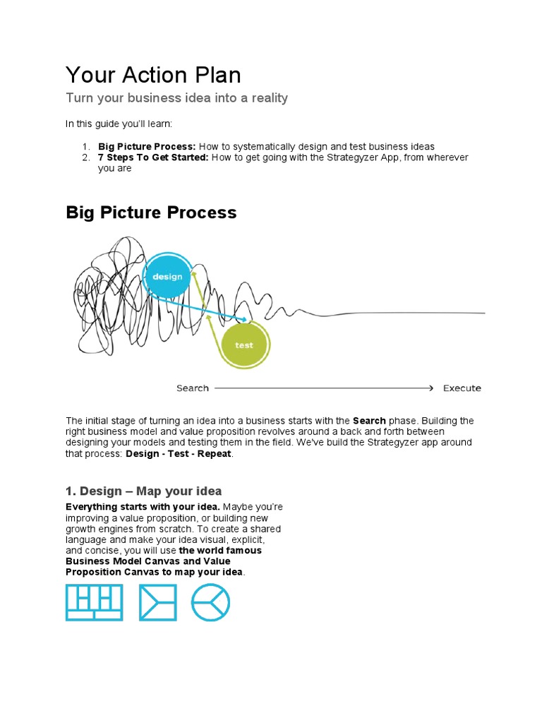 Your Action Plan: Big Picture Process | PDF | Business Model | Hypothesis