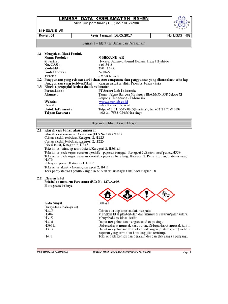 MSDS N-Hexane | PDF | Pengembangan Diri | Kesehatan Holistik