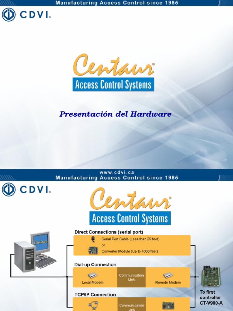 CDVI Centaur 5 1 Hardware | PDF | Ascensor | Tecnología de medios