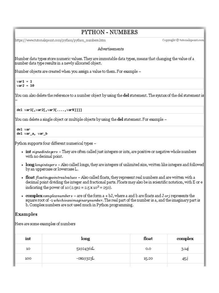 Python Numbers9 | PDF | Trigonometric Functions | Complex Number