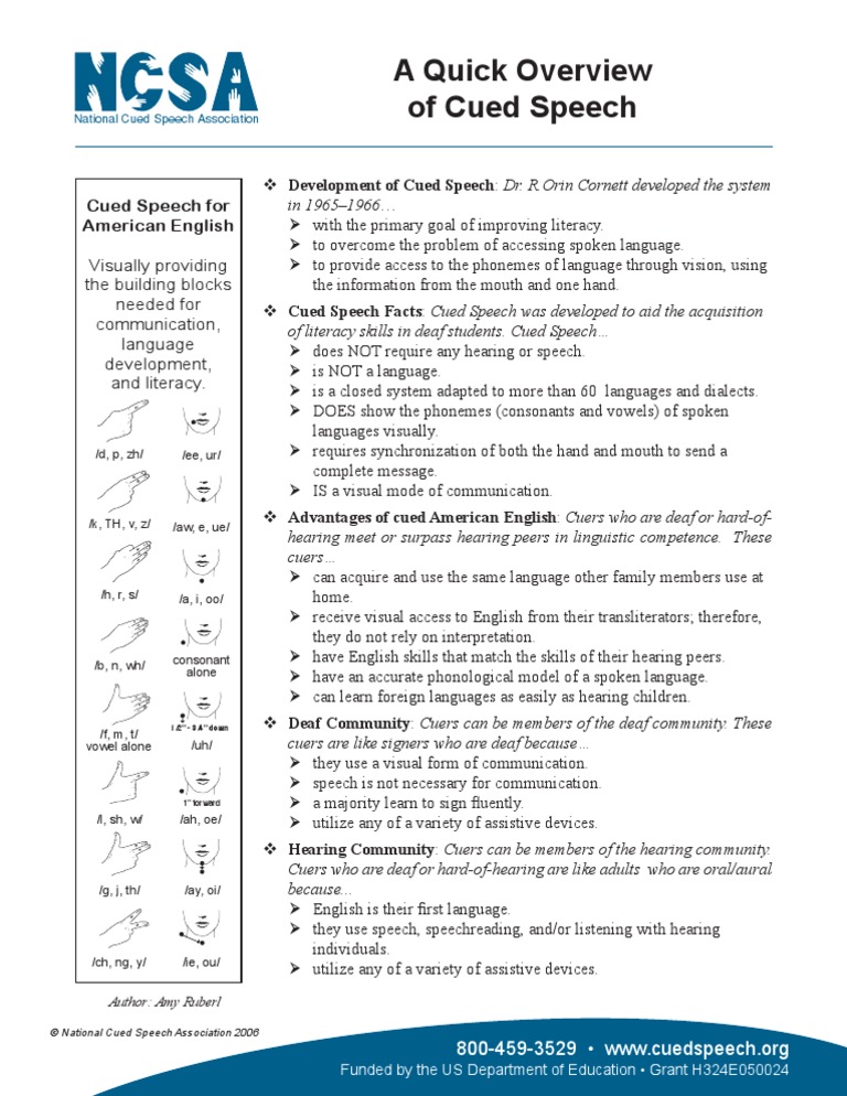 Cued Speech | PDF | Linguistics | Semiotics