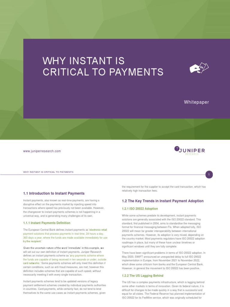 Instant Payments: Trends and Challenges | PDF | Economies | Financial ...