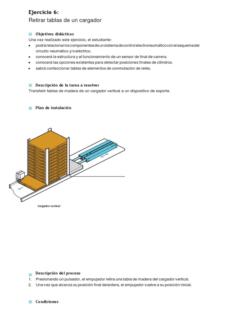 Ejercicio6 y Cuestionario PDF | PDF | Neumática | Relé