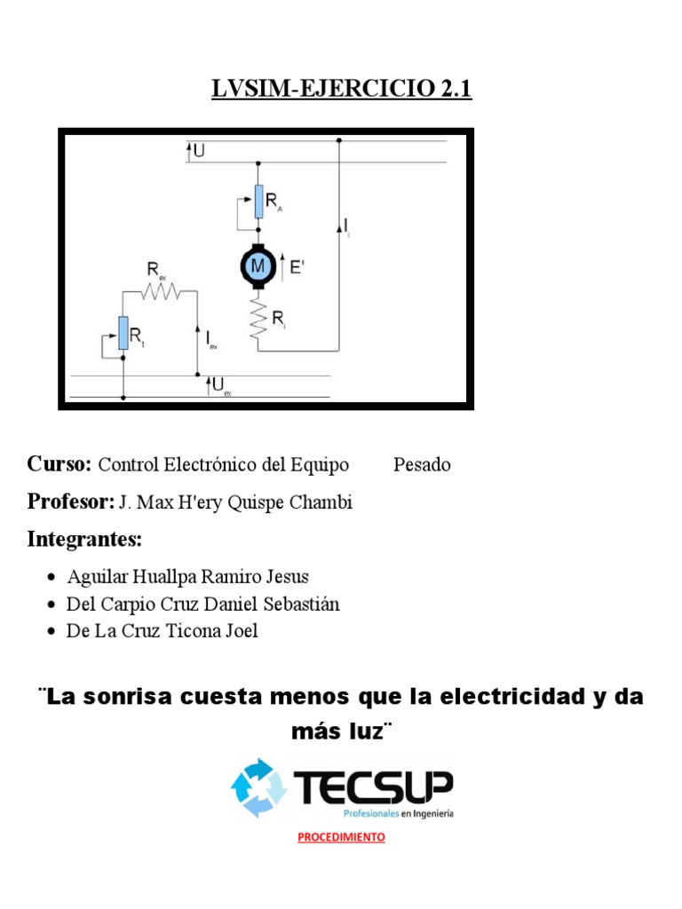 LVSIM Ejercicio | PDF | Corriente continua | Generador eléctrico