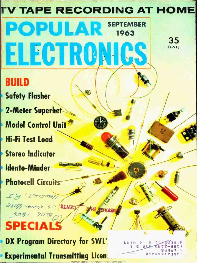 Popular Electronics 1963-09 | PDF | Resistor | Antenna (Radio)