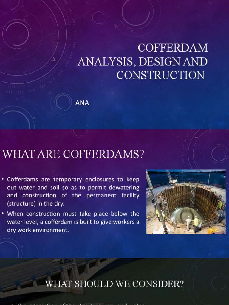 Cofferdams Presentation | PDF | Deep Foundation | Building Engineering