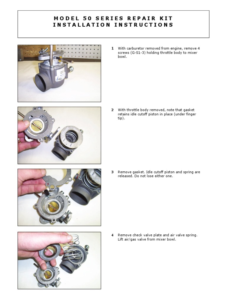 Model 50 Series Repair Kit Installation Instructions | PDF | Valve ...