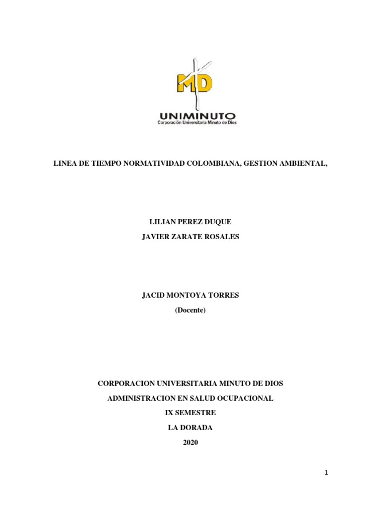 Linea de Tiempo Gestion Ambiental de La Normatividad Colombiana | PDF ... Linea de Tiempo Gestion Ambiental de La Normatividad Colombiana | PDF ...
