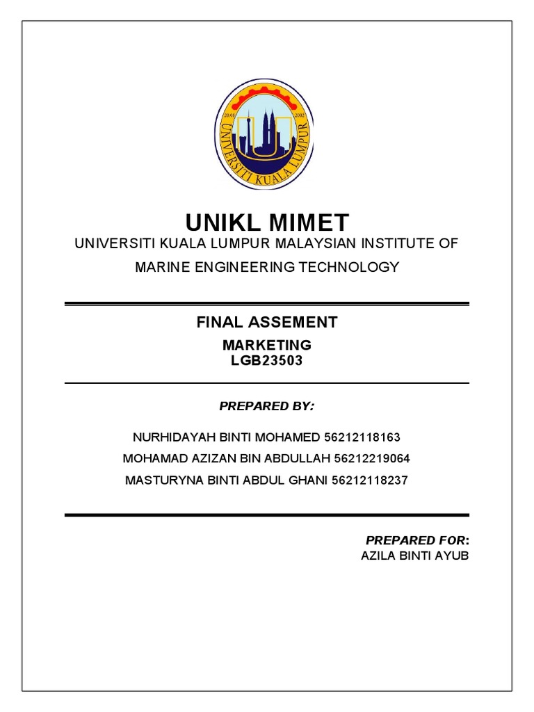 Unikl Mimet: Universiti Kuala Lumpur Malaysian Institute of Marine ...