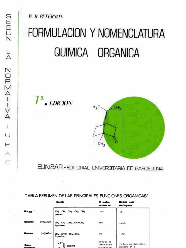 Formulacion y Nomenclatura Quimica Organica - Peterson PDF | PDF ...