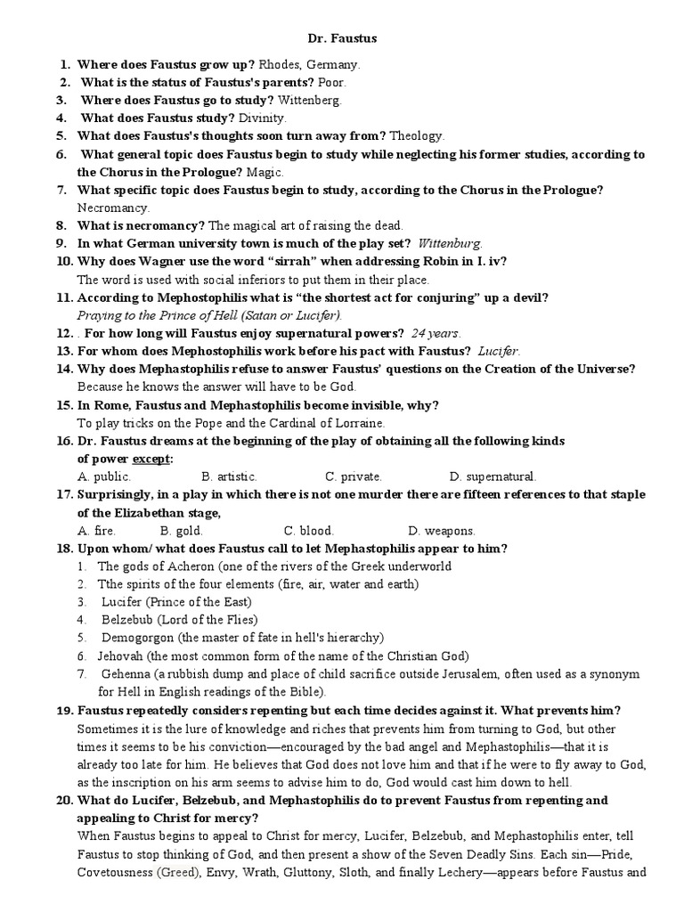 Dr. Faustus Print | PDF | Seven Deadly Sins | Christianity