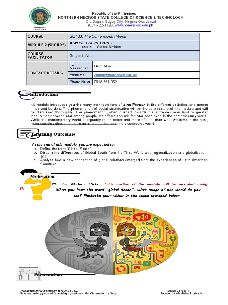 Line, Shella Mae S.levine - Midterm-Lesson-1-Module-In-The-Contemporary-World-1 | PDF | North ...