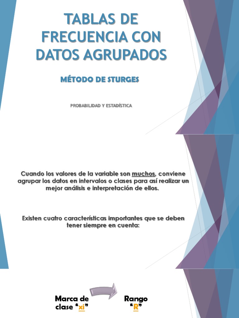 Método Sturges PDF | PDF | Intervalo (Matemáticas) | Estadísticas