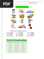 Present Progressive Exercises | PDF | Morphology | Linguistics