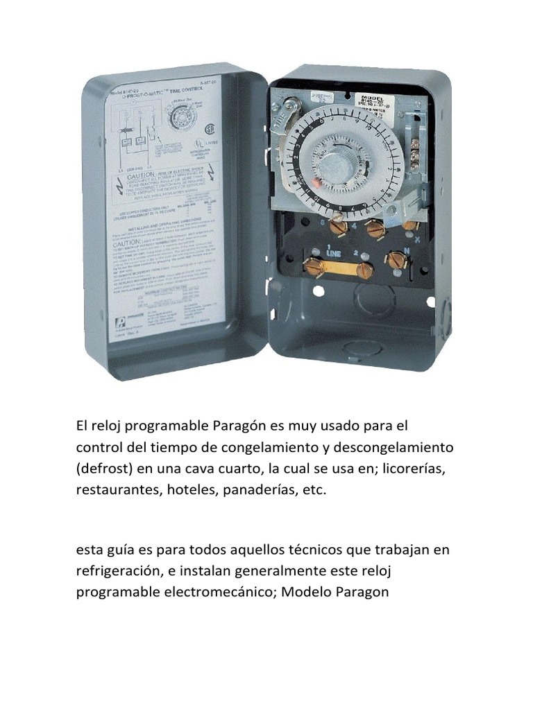 Timer Paragon PDF | PDF | Refrigeración | Tornillo