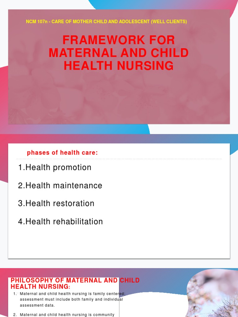Framework For MCH | PDF | Childbirth | Childhood