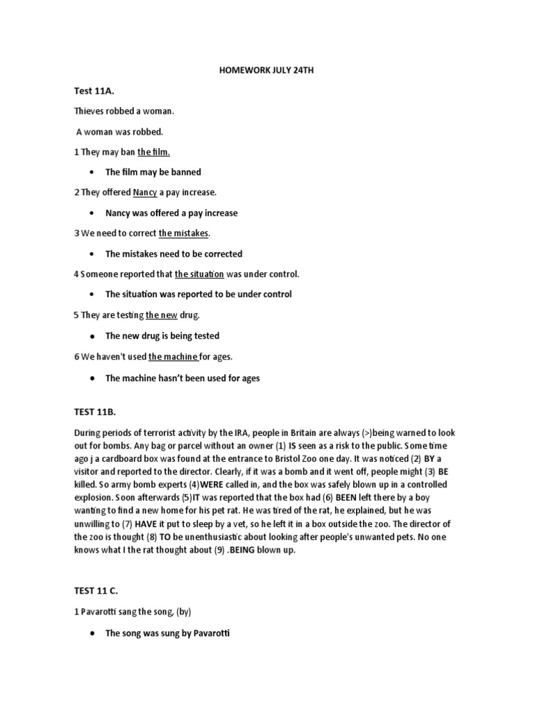 Homework English Class 2 | PDF