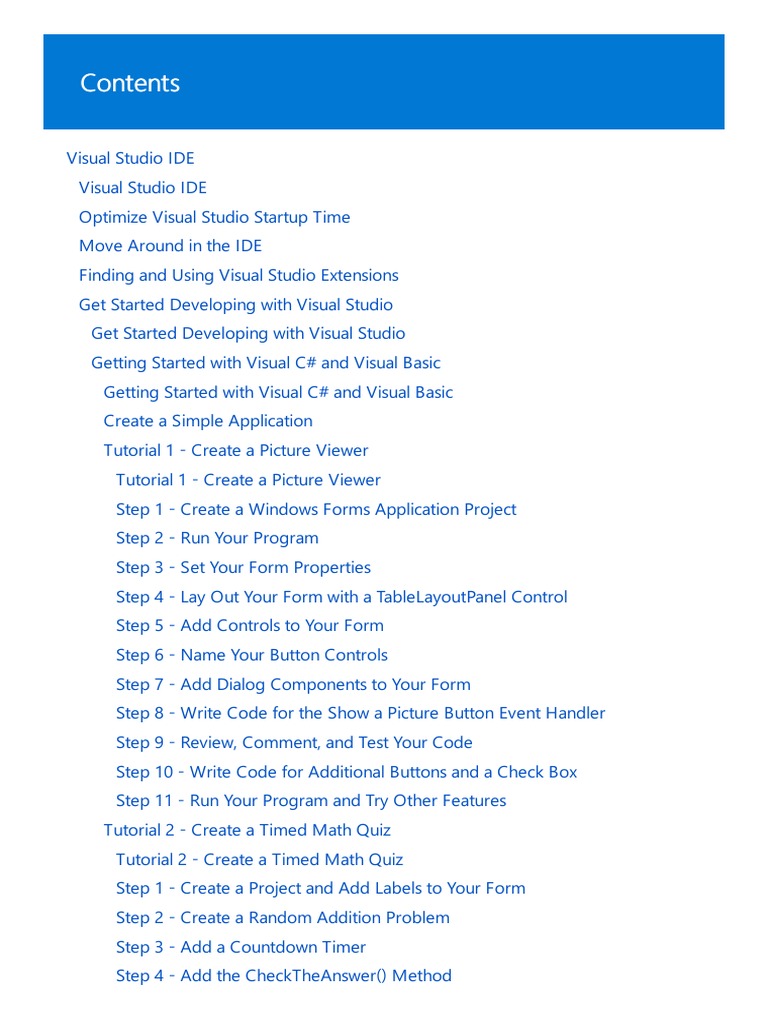 Visual Studio Manual | PDF | Microsoft Visual Studio | Microsoft Sql Server