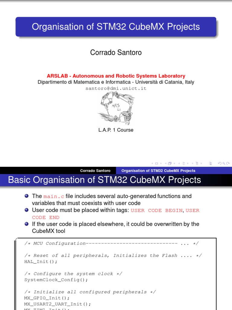 Organization of CubeMx Projects | PDF | Subroutine | Pointer (Computer Programming)