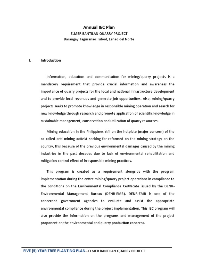 Annual IEC Program | PDF | Regulatory Compliance | Mining