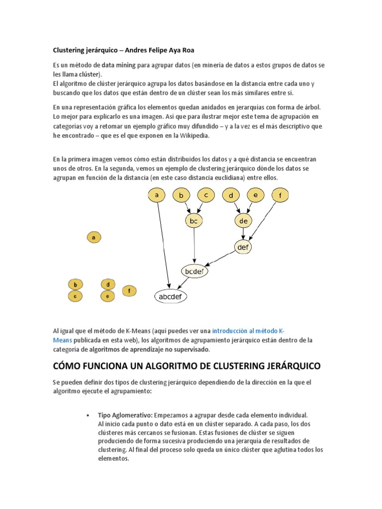 Clustering Jerárquico PDF | PDF | Grupo de computadoras | Análisis de ...