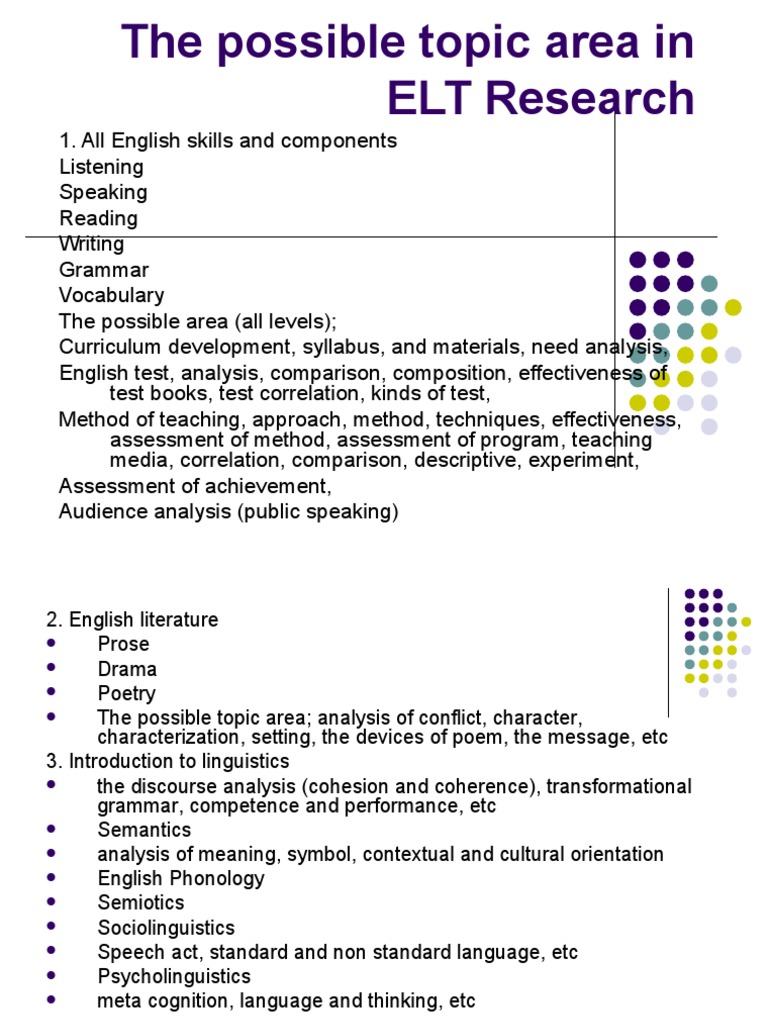 2 Area in ELT Research and Its Step | PDF | Data | Research Design