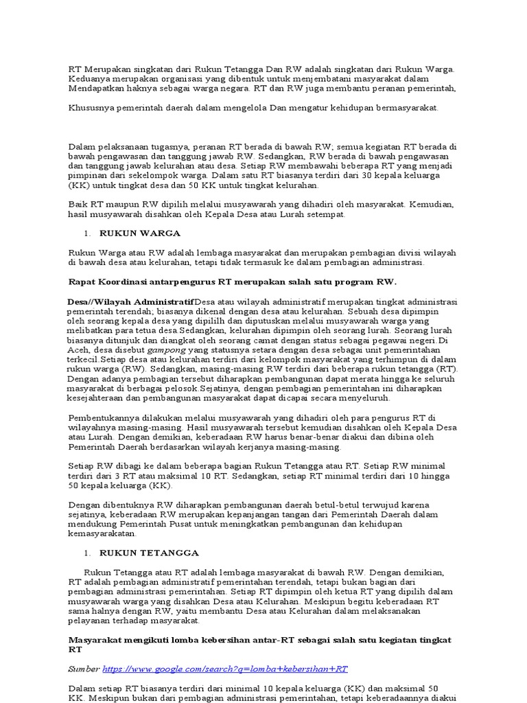 Pengertian Rt Pdf