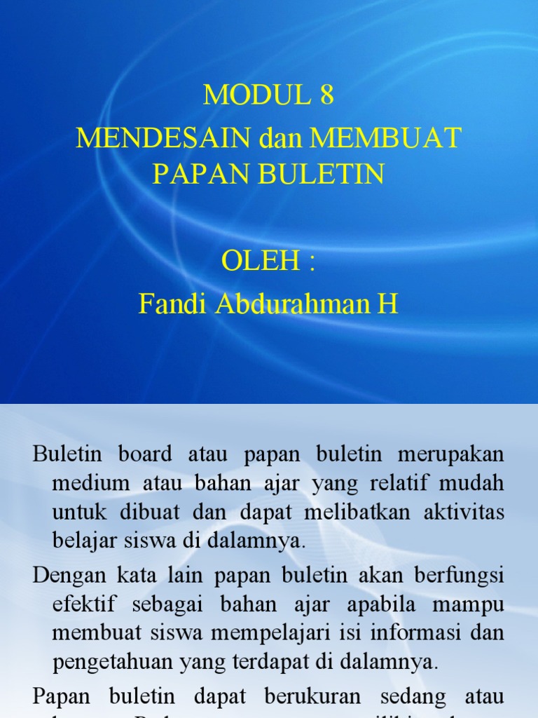 Mendesain Dan Membuat Papan Buletin | PDF | Seni