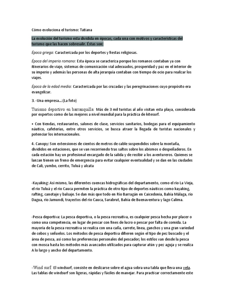 Turismo | PDF | Pesca recreativa | Planeador (Sailplane)