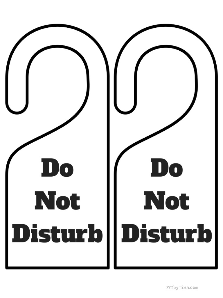 Do Not Disturb Do Not Disturb | PDF
