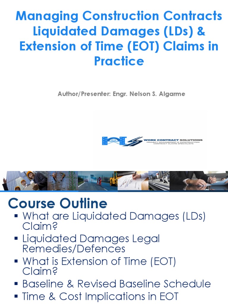 Managing Construction Contracts Liquidated Damages (LDS) & Extension of ...