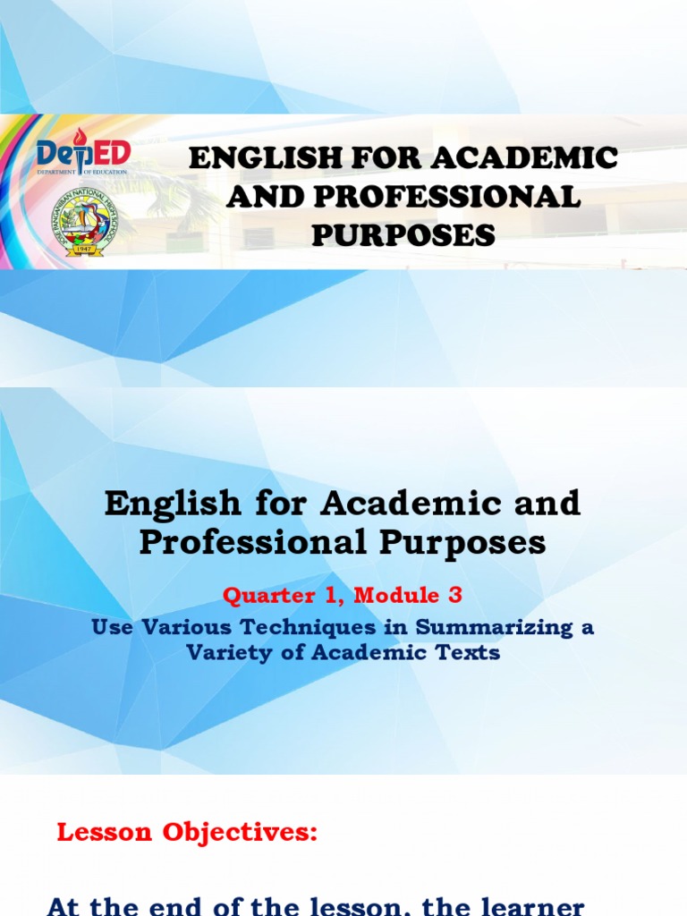 EAPP - Week 3 | PDF | Abstract (Summary) | Noun