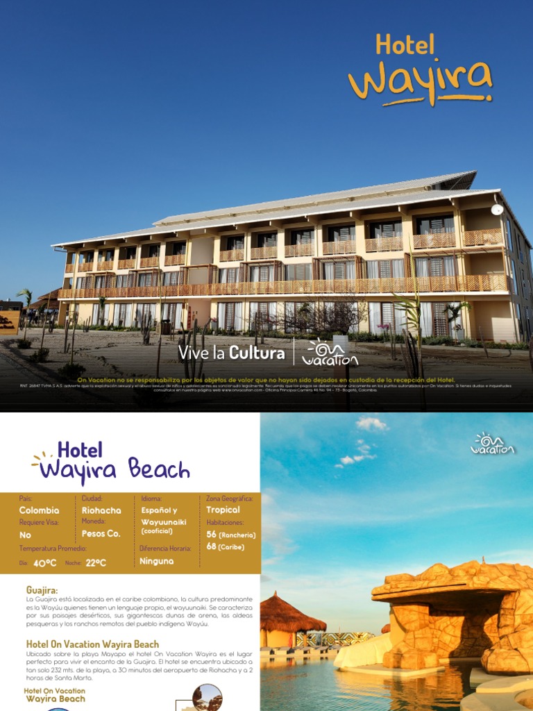 On Vacation Ficha Riohacha | PDF | Hotel | Industrias de servicio