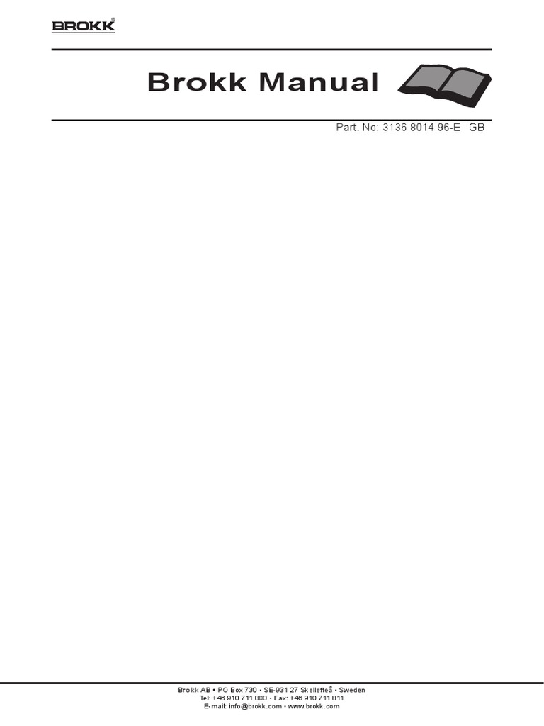 Brokk Manual Guide | PDF | Engines | Risk