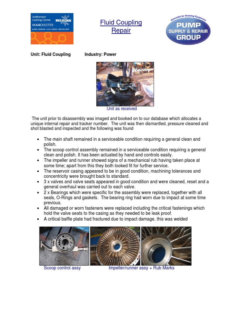18a Fluid Coupling Repair - Merged | PDF | Leak | Valve