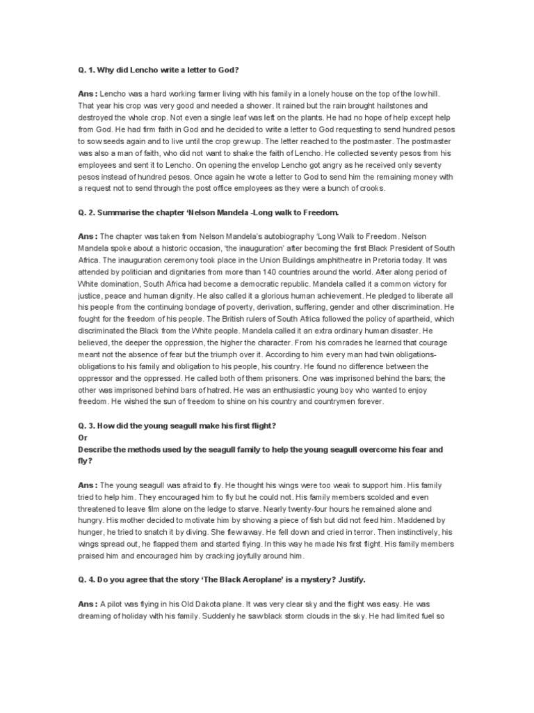 Imp. Questions Class X | PDF | Tiger | Lion