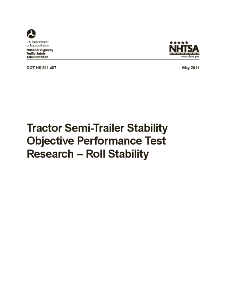 Tractor Semi-Trailer Roll Stability Test | PDF | Semi Trailer Truck ...