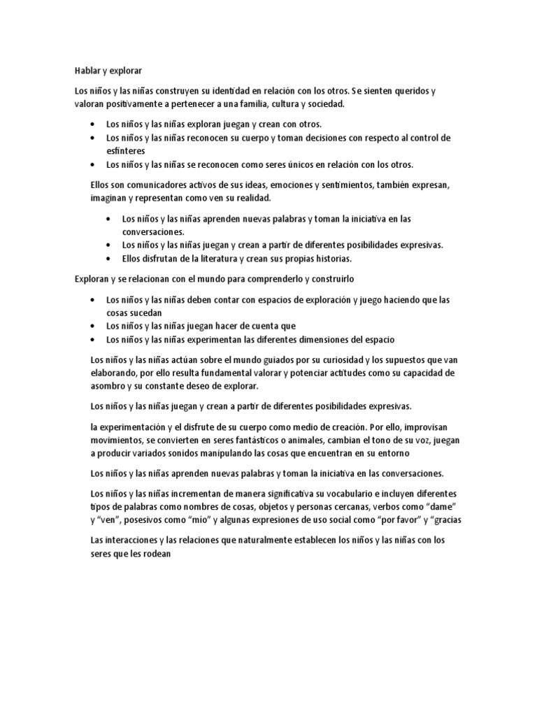 Hablar y Explorar | PDF