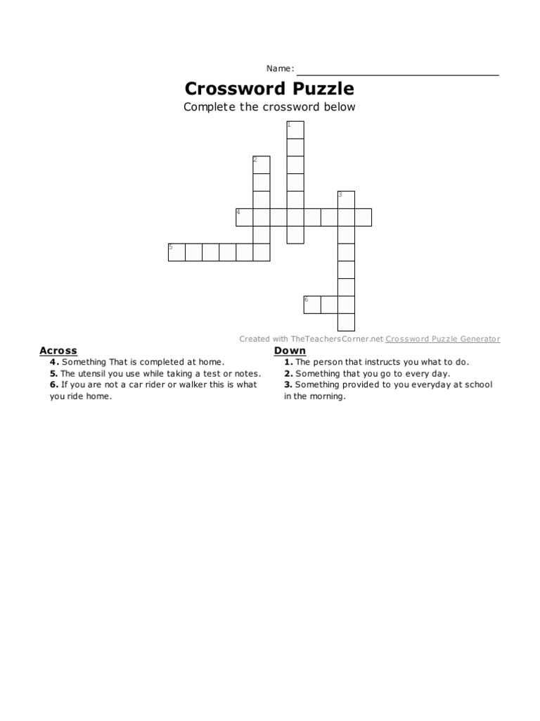 Crossword Puzzle PDF | PDF