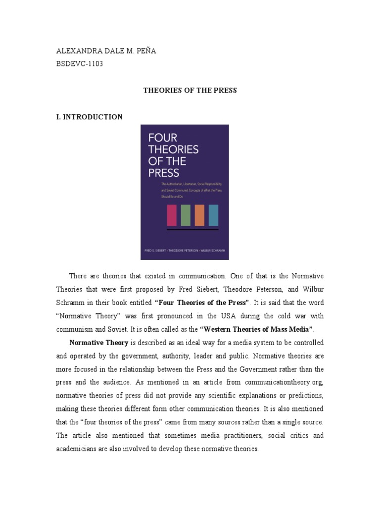 The 4 Theories of The Press | PDF | Censorship | Communism