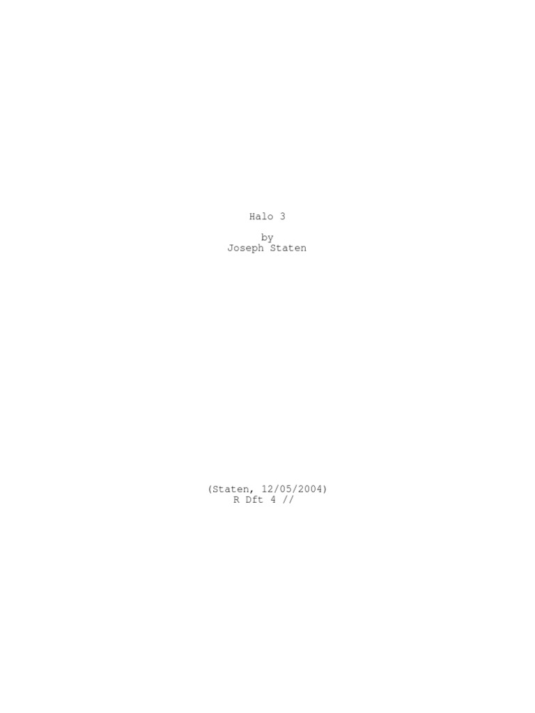 Halo 3 Fake Script | PDF | Nature