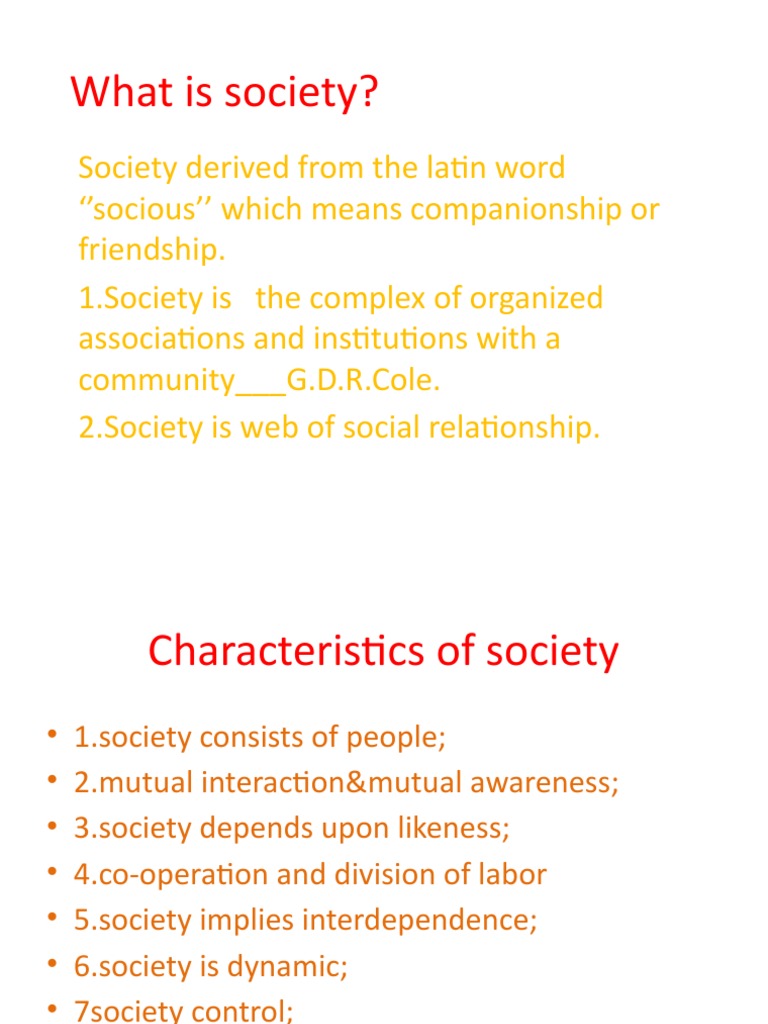 What Is Society | PDF