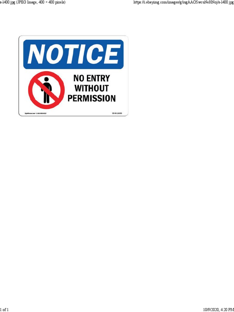 No Entry Without Permission | PDF
