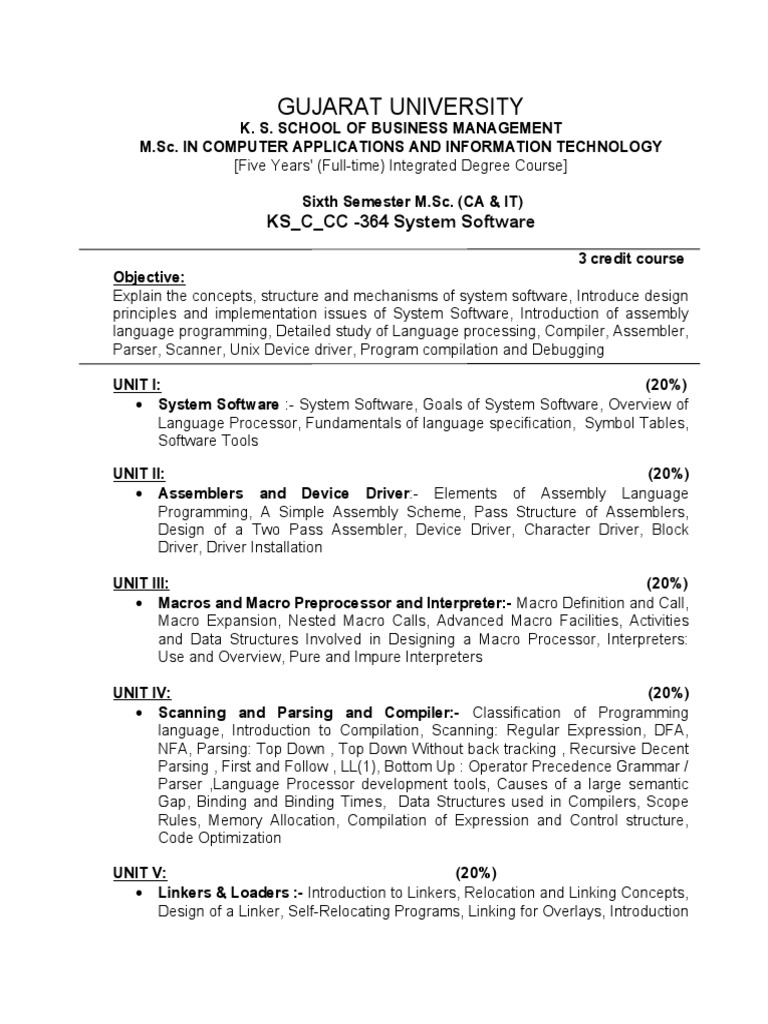 KS - C - CC - 364 System Software | PDF | Parsing | Macro (Computer Science)