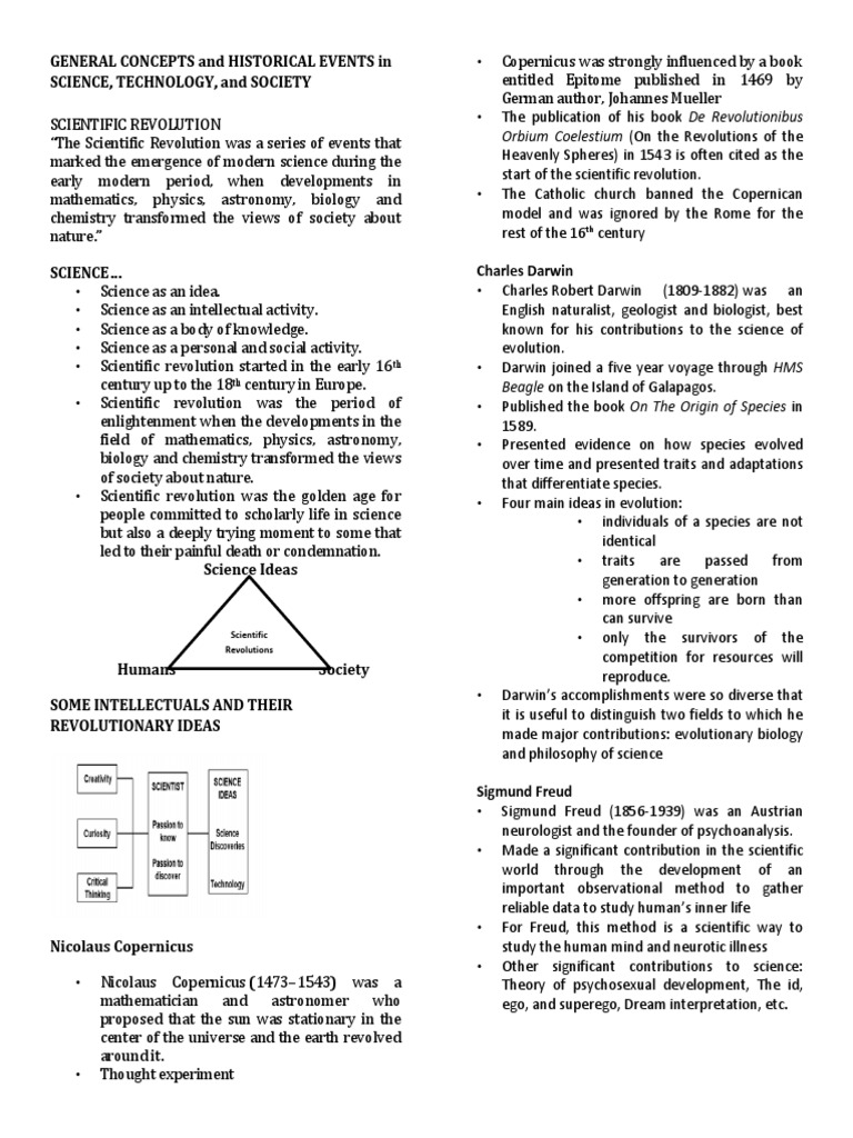 GENERAL CONCEPTS and HISTORICAL EVENTS in SCIENCE | PDF | Scientific ...