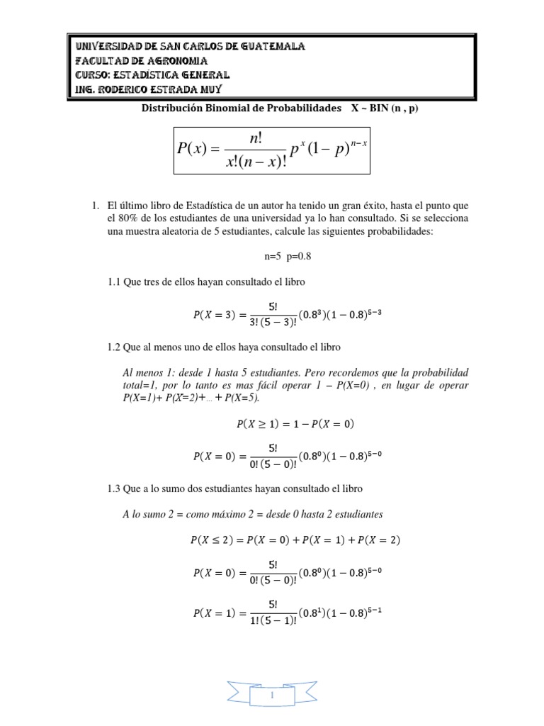 Ejercicios Resueltos BINOMIAL POISSON NORMAL | PDF | Distribución normal | Teoría estadística
