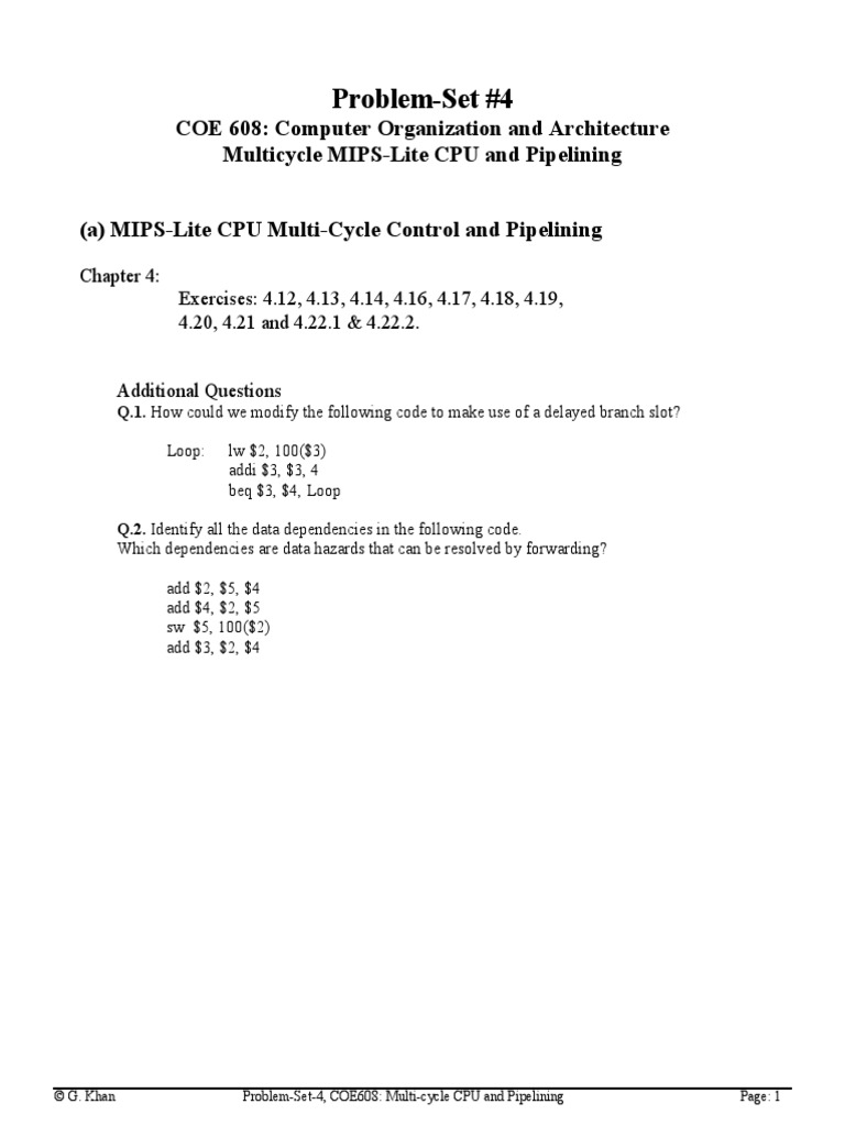 Problem Set 4 Sol Pdf Computer Engineering Computer Science