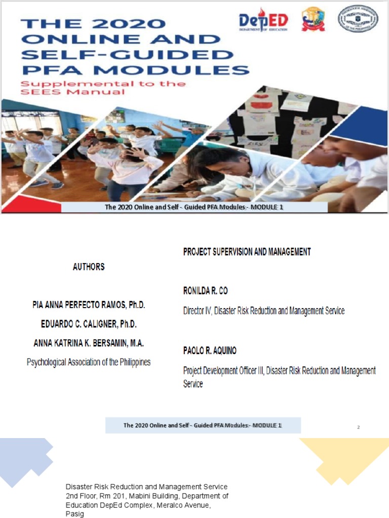 The 2020 Online and Self - Guided PFA Modules - MODULE 1 | PDF ...