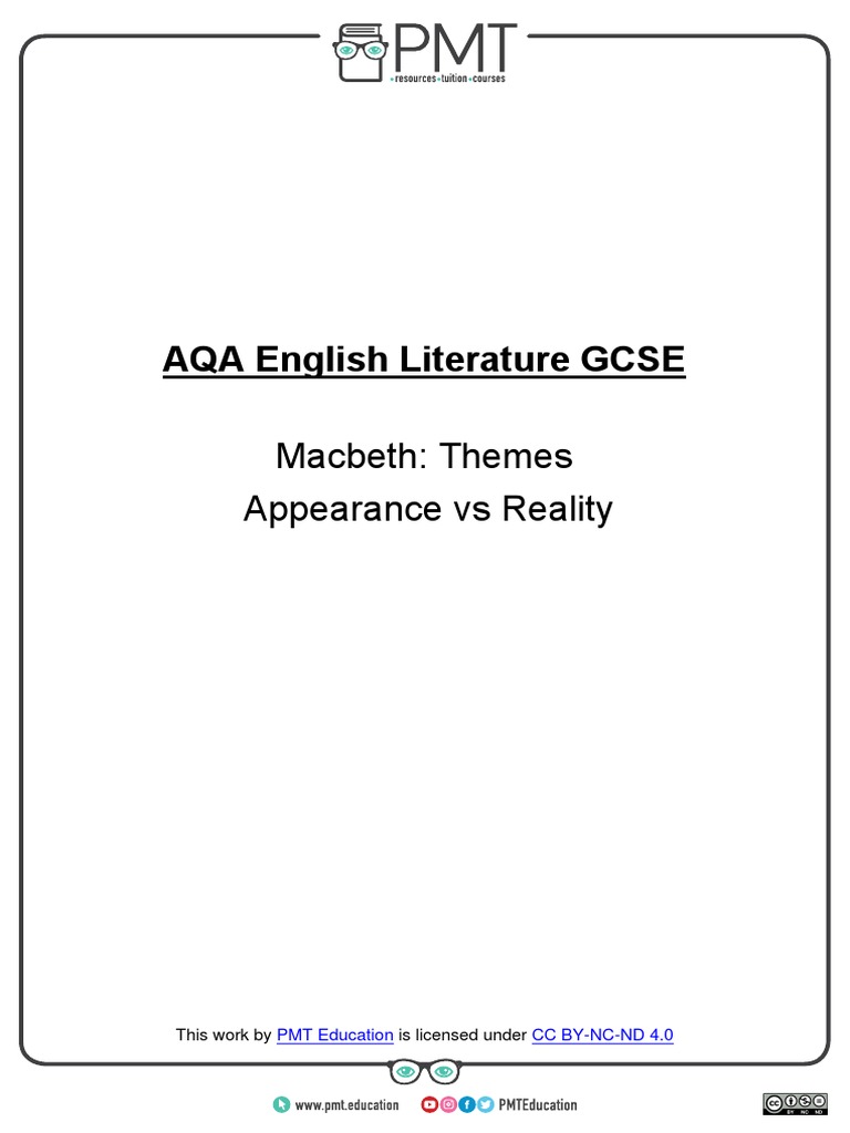 Appearance Vs Reality PDF | PDF | Macbeth