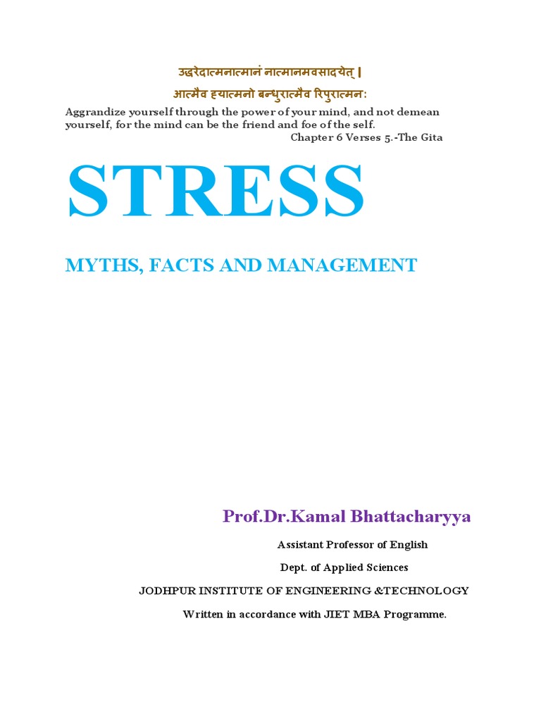 Stress-Myths, Facts and Management | PDF | Stress (Biology) | Physician